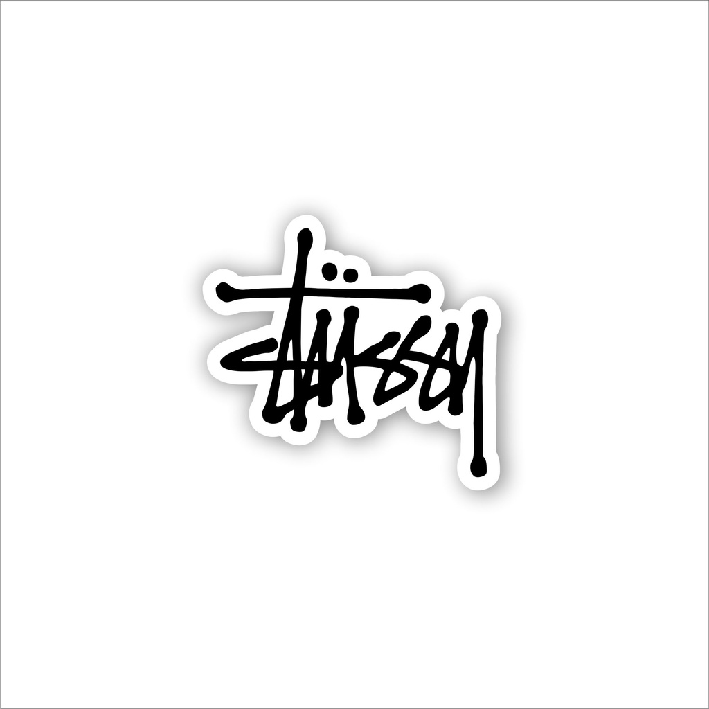 Jual Stiker Sticker Stussy Black White Case PhoneLogo Brand Skate Surf ...