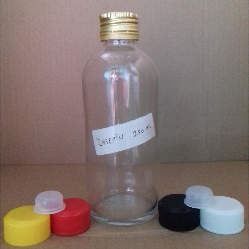 Jual Botol Kaca Bening 250ml - LASERIN (12 PCS) | Shopee Indonesia