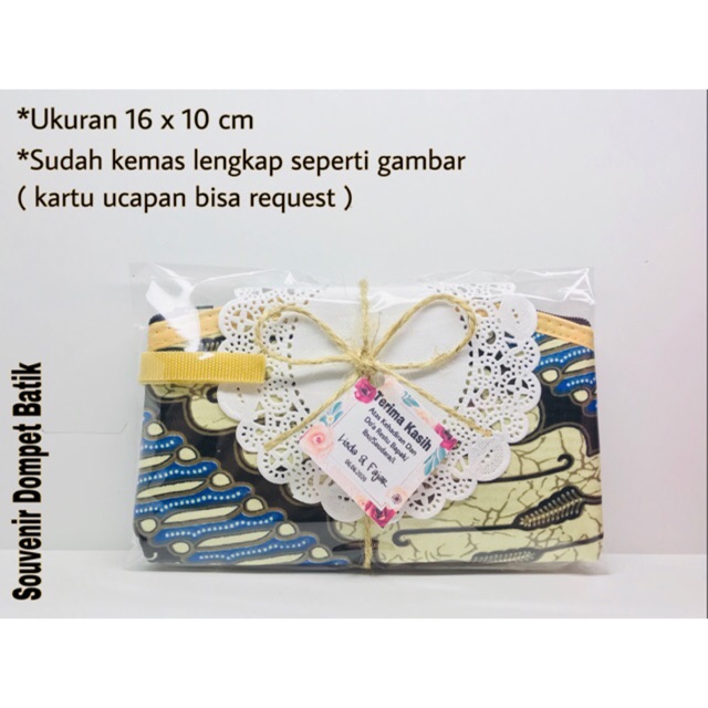 Jual Paket 100 Pcs Souvenir pernikahan dompet pouch batik 16x10cm /dompet koin HARGA PROMO ...