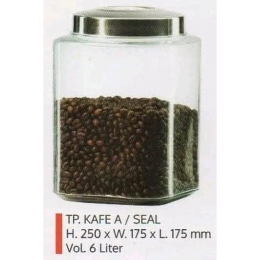 Jual Dlx Toples Kaca Kafe A Seal / Stoples Kafe A Tutup Stainless Kedap ...