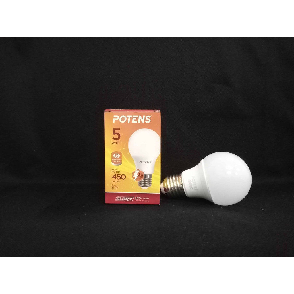 Jual LAMPU LED POTENS PAG-5W Potens Lampu LED A-Bulb 6500K Bohlam 5 ...