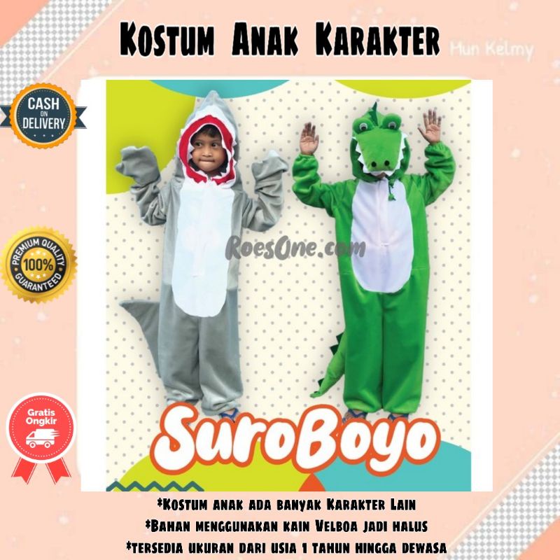 Jual Kostum Karnaval Badut Ikan Hiu DEWASA 170 cm | Kostum Pentas Seni ...