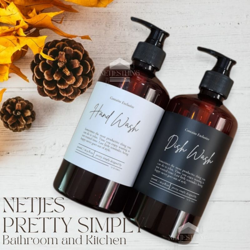 Jual Botol Refill Aesthetic Sabun Shampoo - AMBER PRETTY SIMPLY EDITION ...