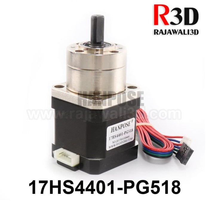 Jual Nema 17 Stepper Motor 17HS4401+PG518 1.7A 168N.cm Planetary ...