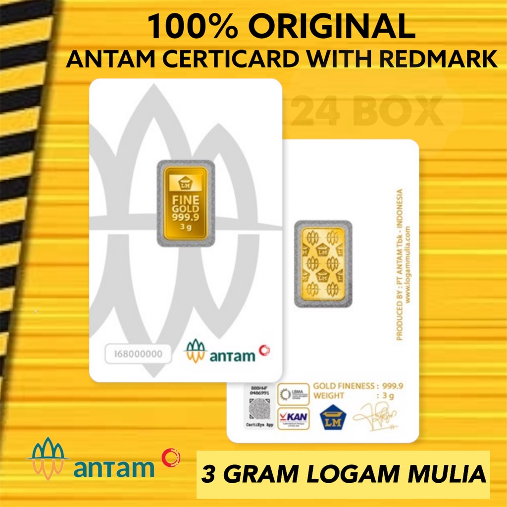 Jual LM ANTAM CERTICARD 3 GR , LOGAM MULIA EMAS ANTM CERTIEYE 3 GRAM ...