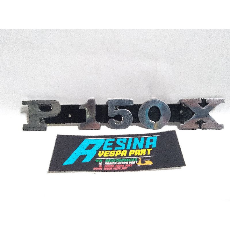 Jual emblem emblim tepong vespa px p150x almunium croom bahan tebal ...