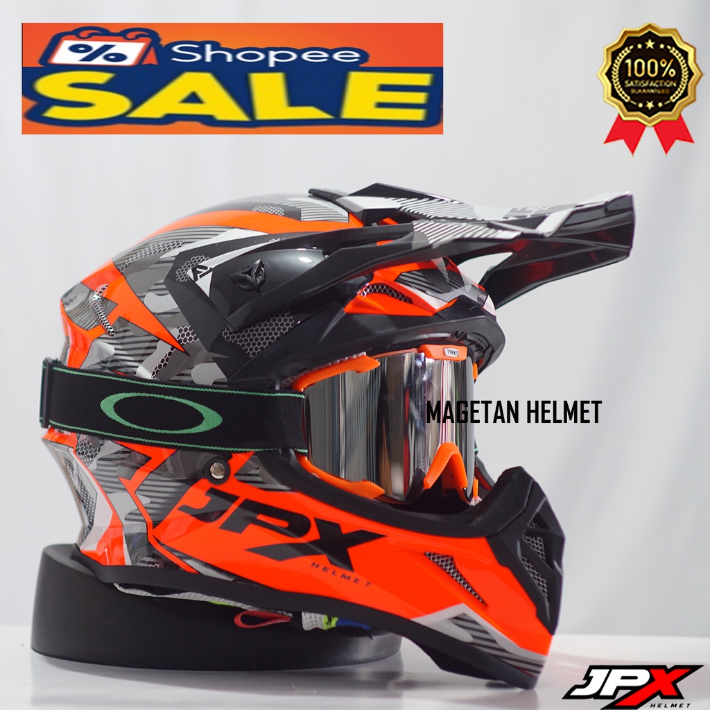 Jual HELM JPX CROSS ORIGINAL FREE GOGLE KACA MATA HELM FULL FACE CROSS ...