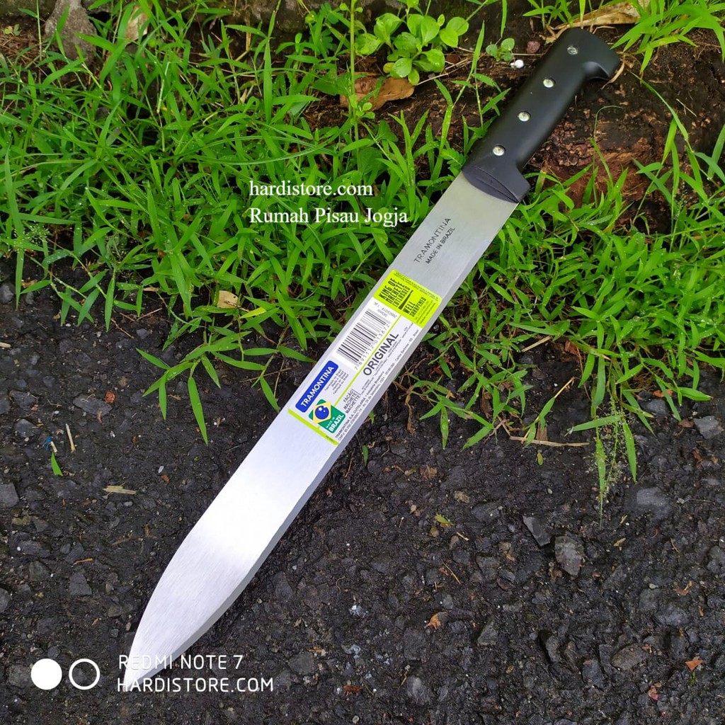Jual Machete 14 inchi / 36 cm Tramontina Spartan Lancip Polymer Black ...