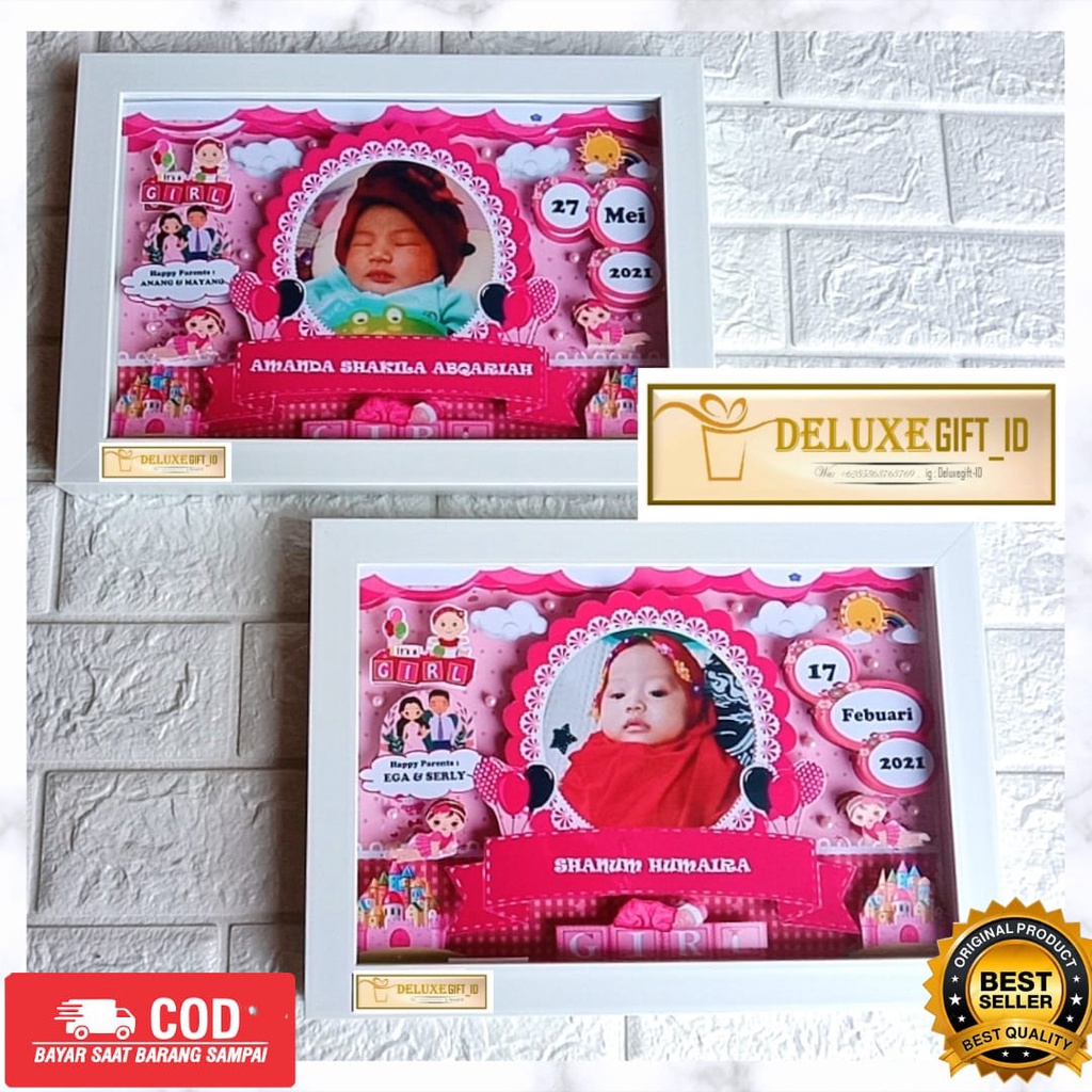 Jual BIODATA BAYI & ANAK 3D atau 2D UKURAN 35 x 25 Cm [Desain PART 2 ...