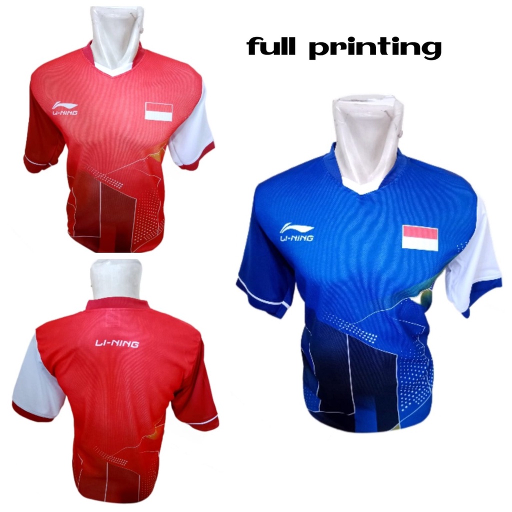 Jual Baju Badminton Jersey Lining Baju Bulutangkis Full Printing ...