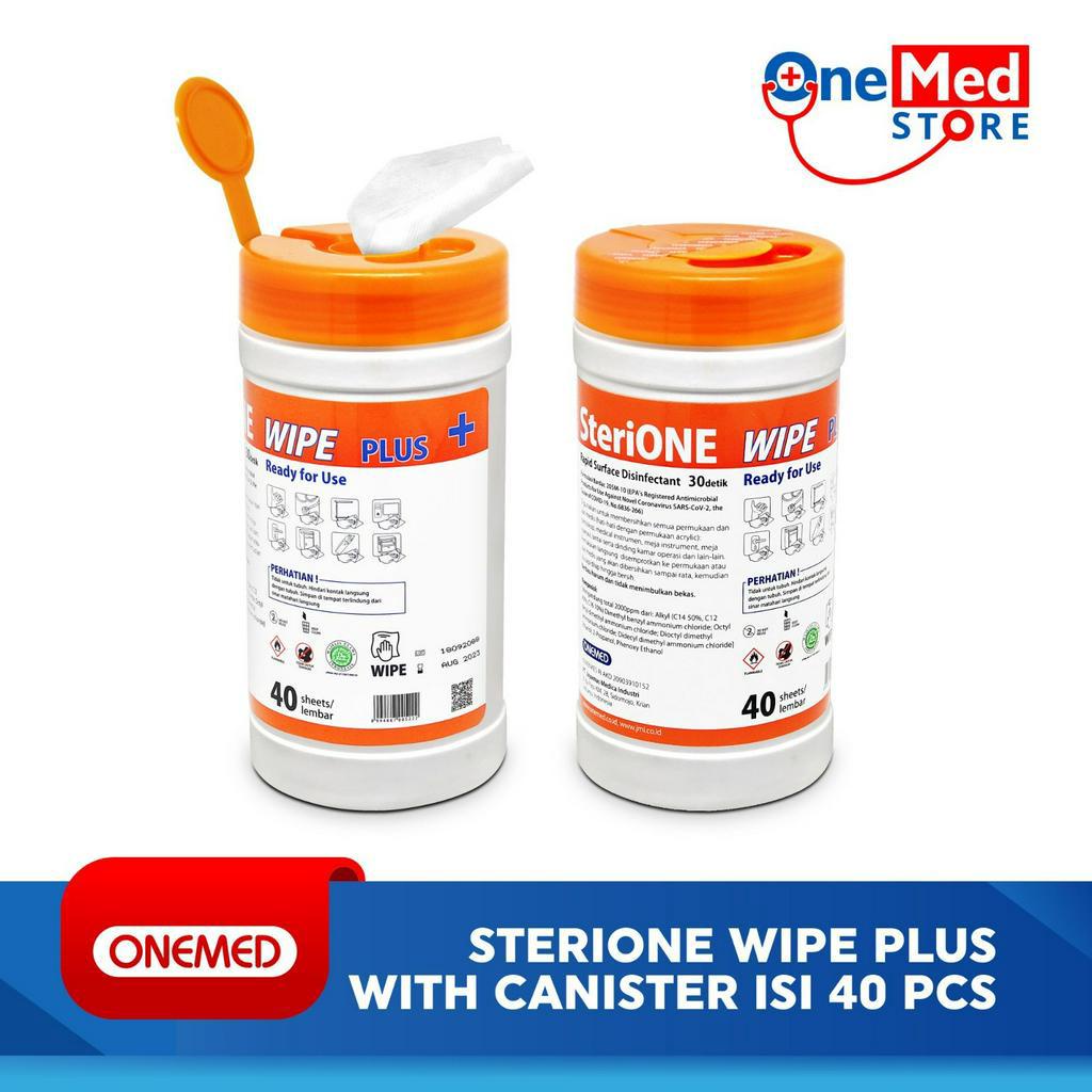 Jual SteriOne Wipe Plus With Canister Onemed 40 Lembar | Shopee Indonesia