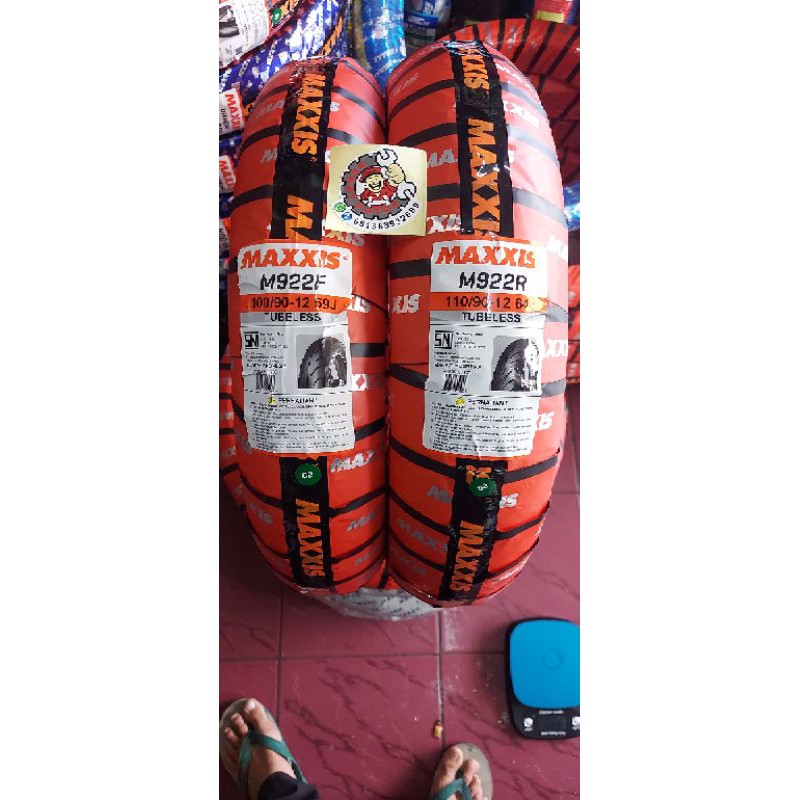 Jual (PAKET 2 BAN RING 12 SCOPY DONAT ) MAXXIS M922F/R 100/90-12 & 110/ ...