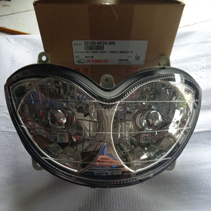 Jual Rumah Lampu / Reflector / Unit Head Light Kymco Metica Full Chrome ...