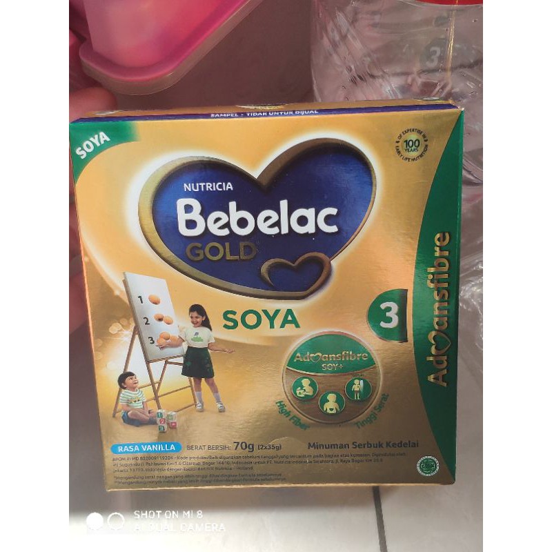 Jual Susu BEBELAC GOLD SOYA 3 Vanilla 70 gram Susu Formula Anak Alergi ...