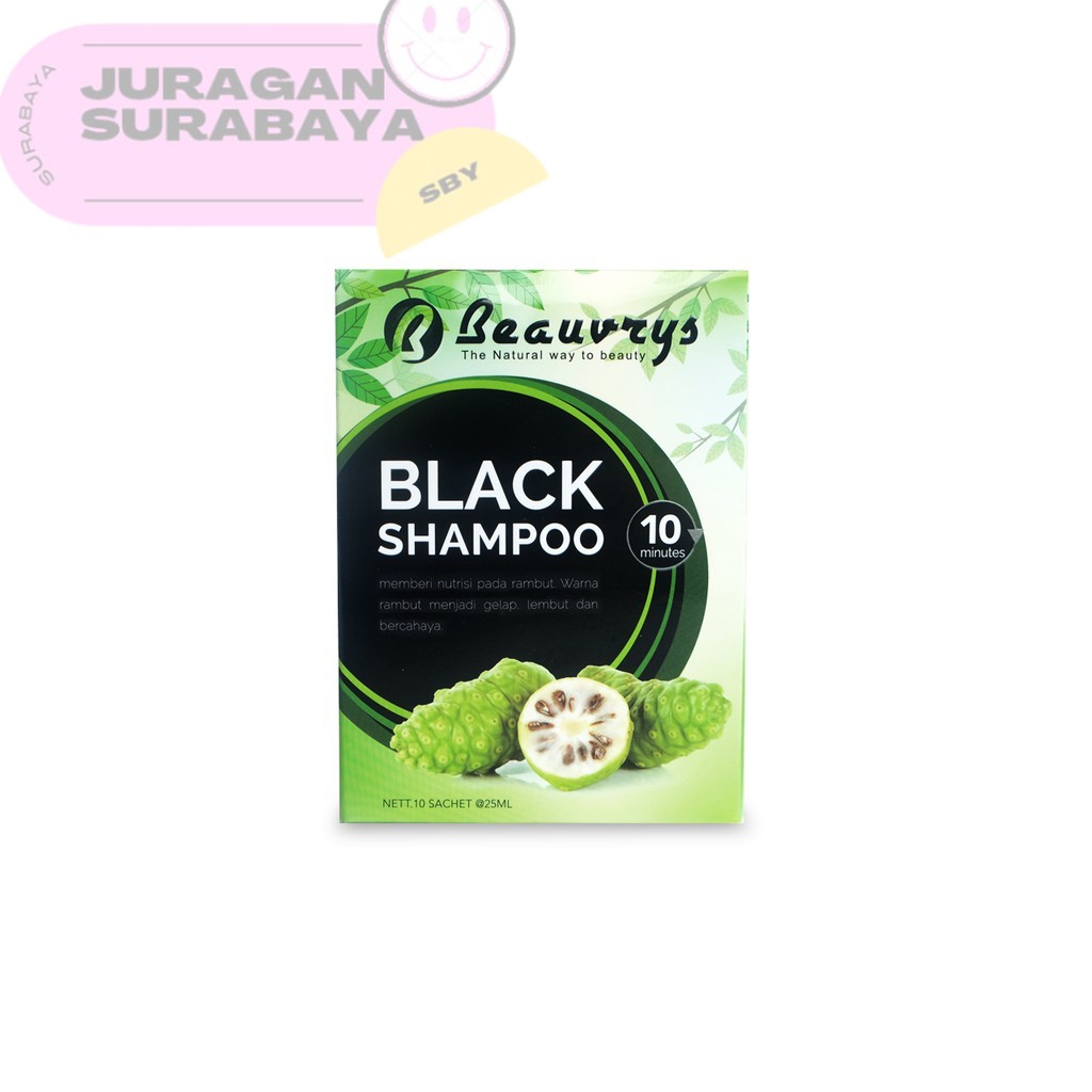 Jual Beauvrys Semir Rambut Warna Hitam Shampoo 25ml + Free Sarung ...