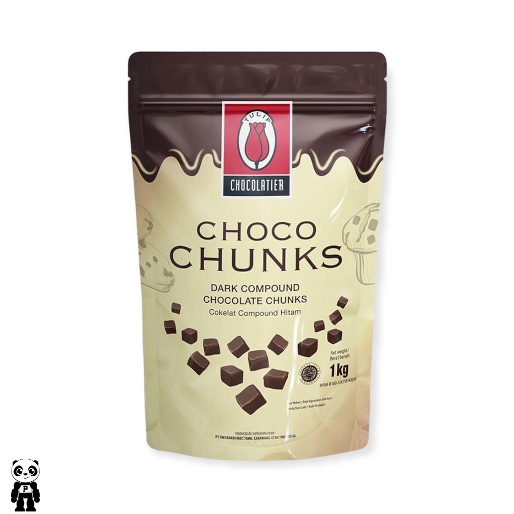Jual Tulip Choco Chunks 1Kg Coklat Compound Hitam Dark Chocolate ...