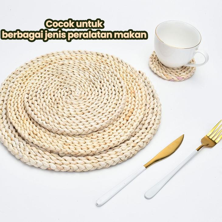 Jual Harga Spesial Starlight Tatakan Piring Kayu Anyaman Tatakan Gelas ...