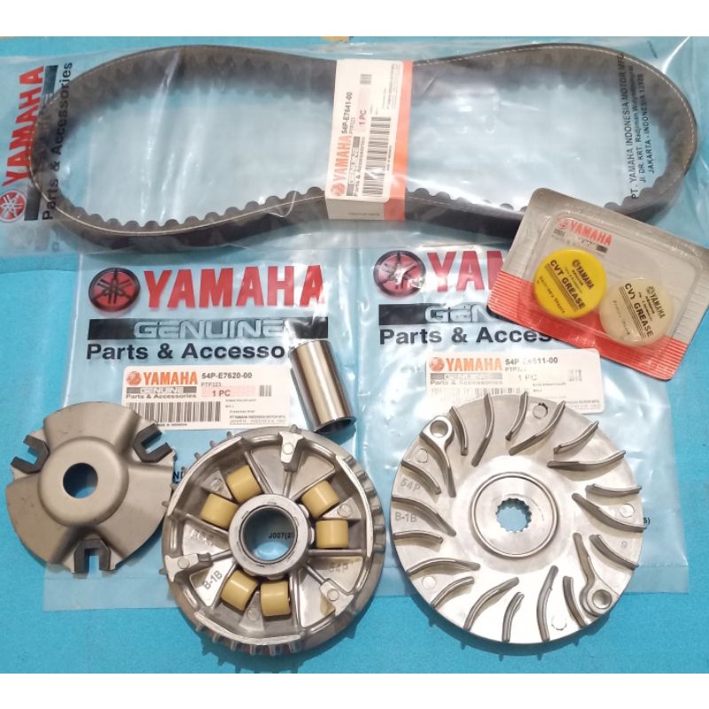 Jual 54P(MIO J) Paket cvt rumah roller assy plus vanbelt plus kipas pully motor Mio j soul GT ...