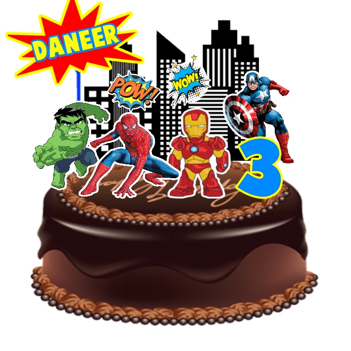 Jual Avengers Building Topper Cake Birthday / Hiasan Kue Ulang Tahun ...