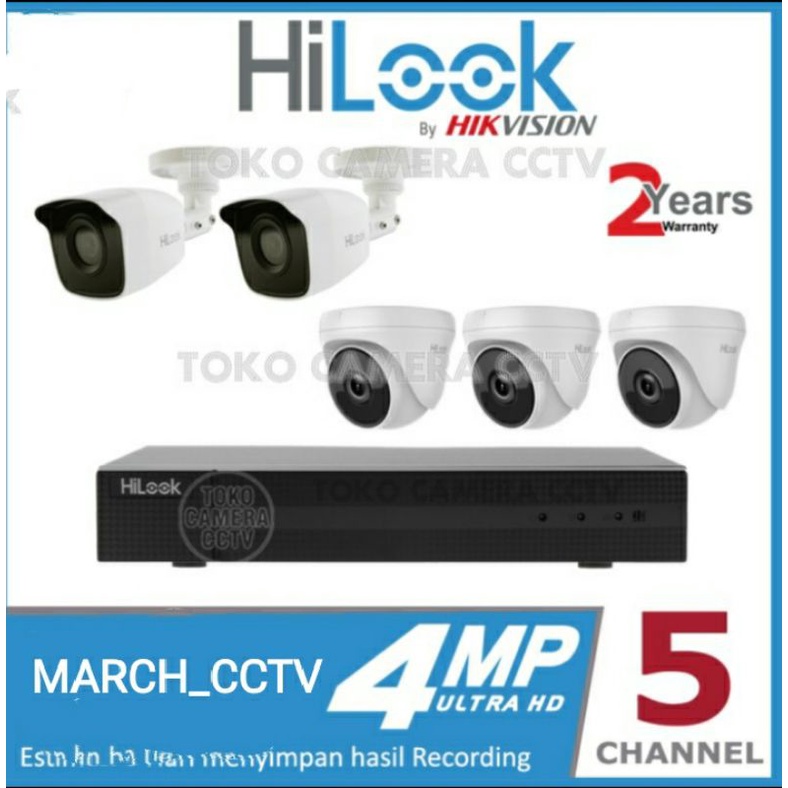 Jual PAKET CCTV HILOOK 4MP TURBO-HD 8 CHANNEL - 5 CAMERA(ada pilihan ...