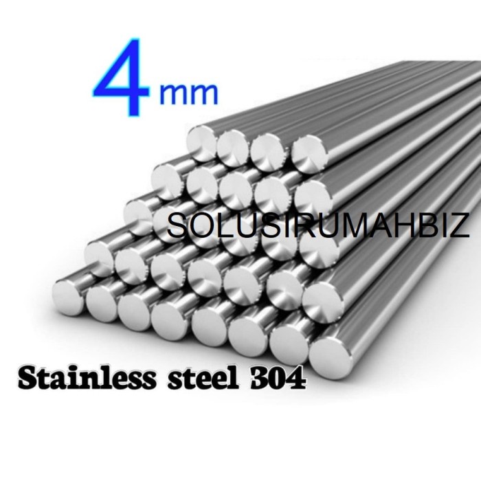 Jual as stainless steel 304 diameter 4mm x 100 cm shaft 304 / round bar ...