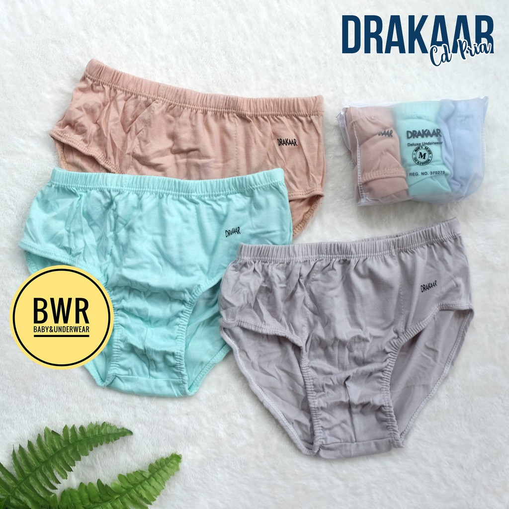 Jual [ 3pc ] CD DRAKAAR DOMPET Celana Dalam Sempak Pria Karet Kerut ...