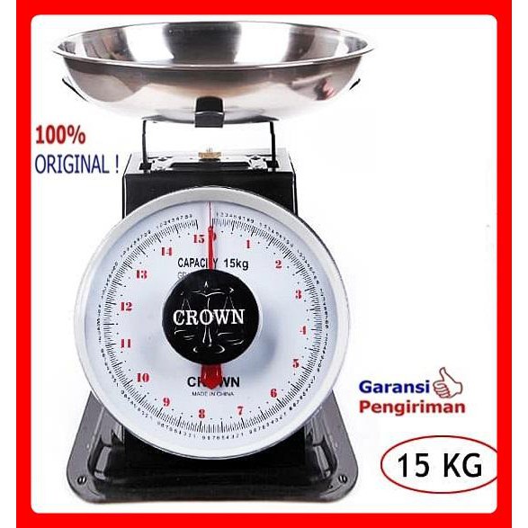Jual Timbangan Duduk Timbangan Buah 15 Kg Crown. | Shopee Indonesia