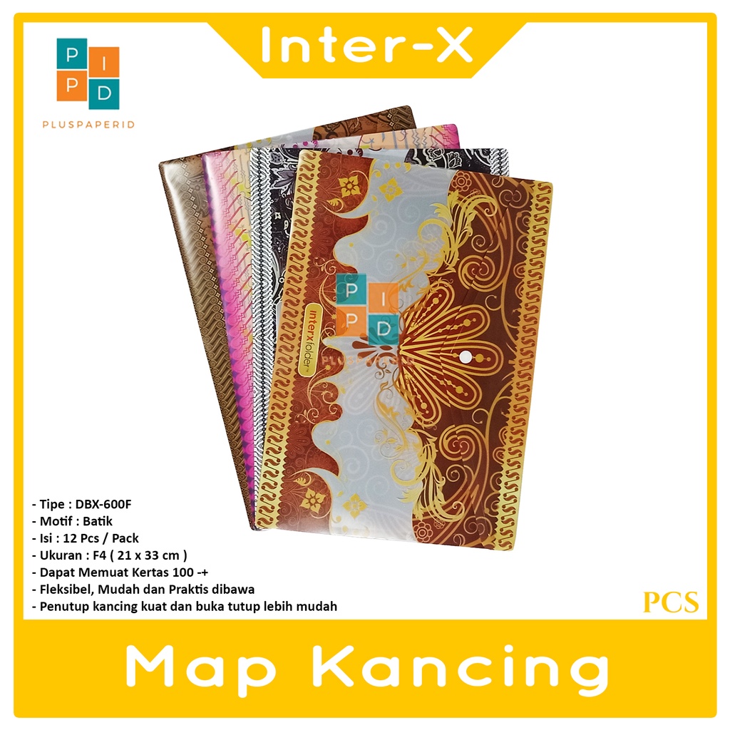 Jual Inter X Folder - Map Kancing One Motif Batik DBX-600f - Pcs ...