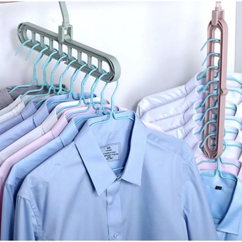 Jual Hanger 9 lubang / Hanger Plastik / Hanger Pakaian | Shopee Indonesia