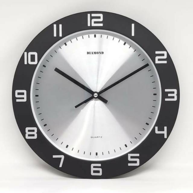 Jual Jam Dinding Diamond Modern Style Sweep Movement | Shopee Indonesia