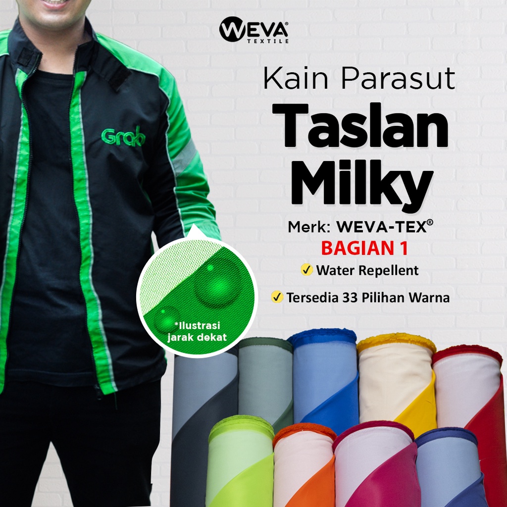 Jual Bahan Kain Taslan Milky Tekstil Anti Air Waterproof Kain Jaket ...