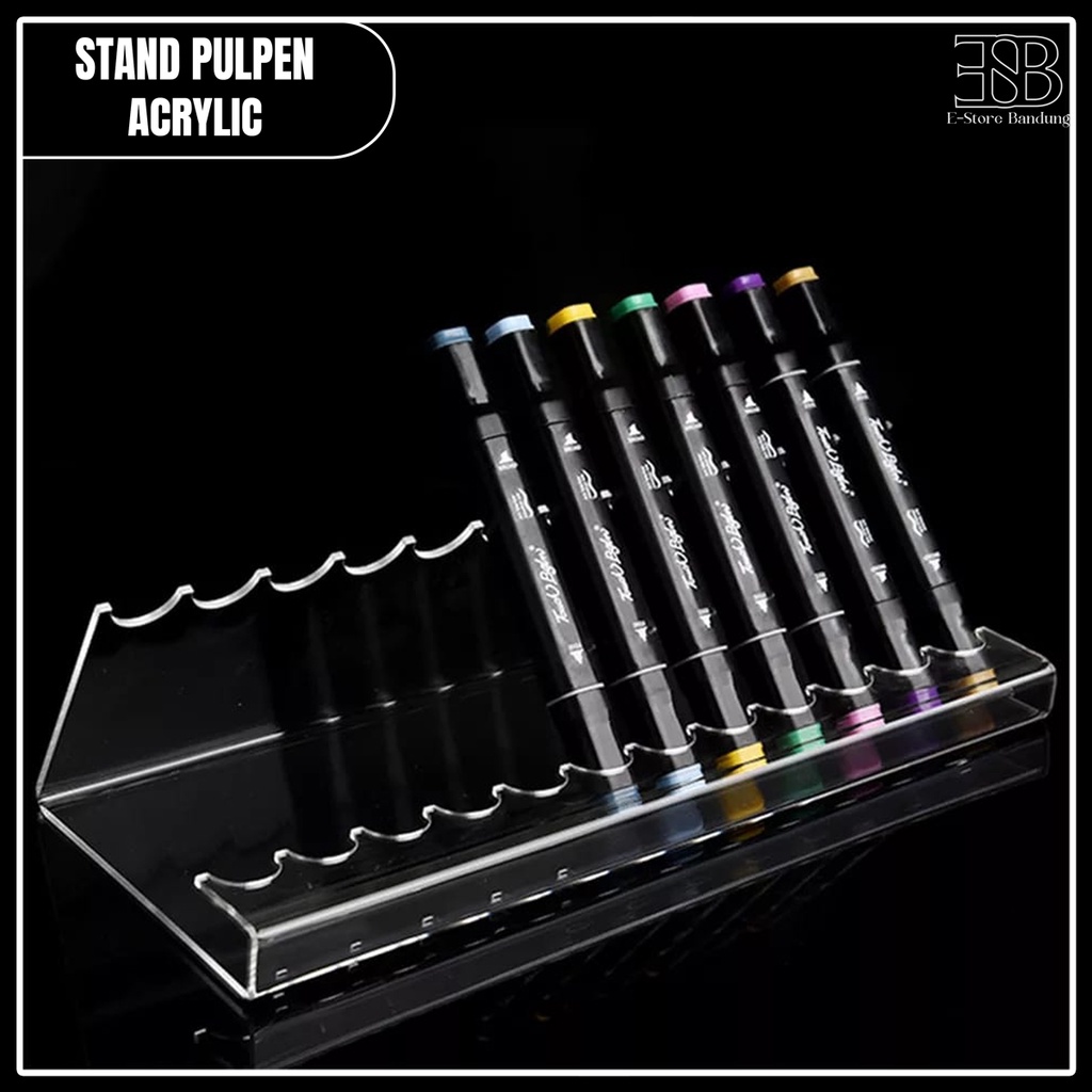 Jual Holder Pulpen Pensil Medium Size / Holder Rack Pen Akrilik / Stand ...