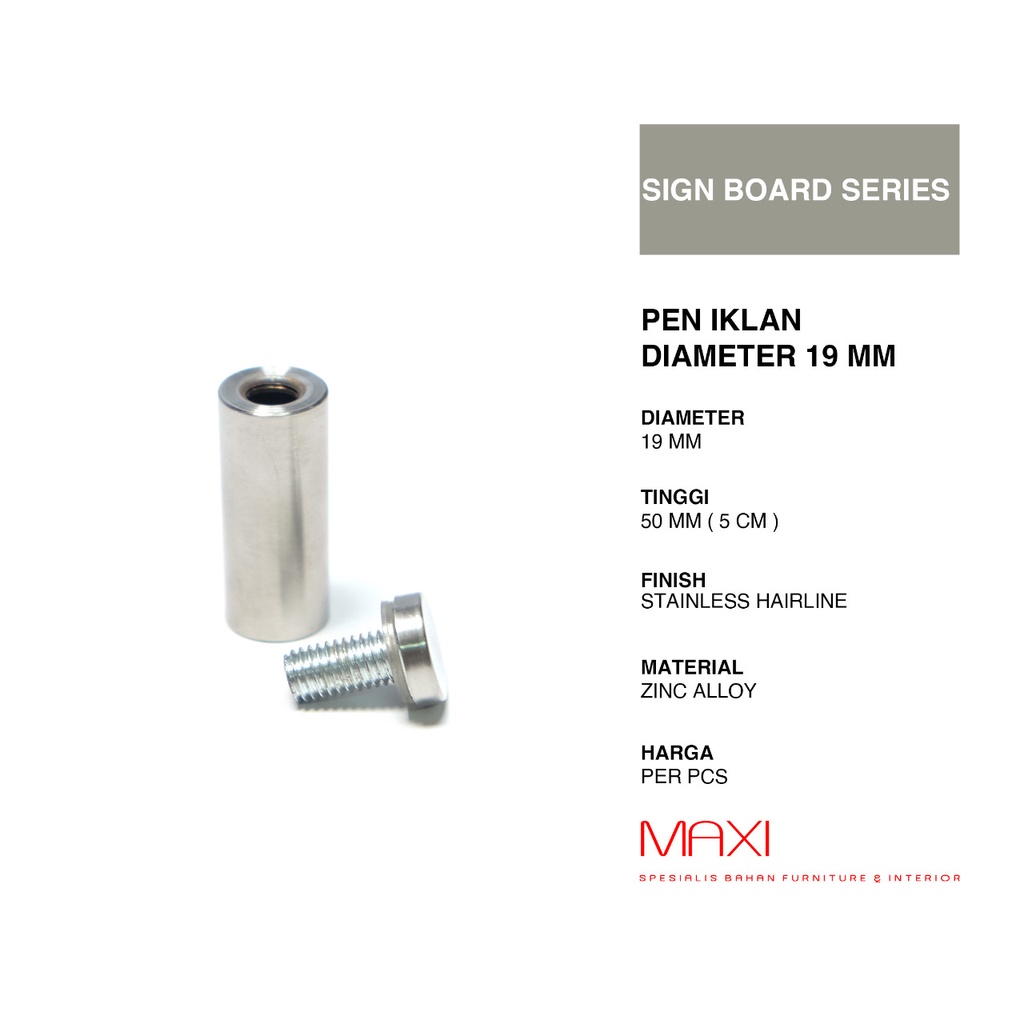 Jual HUBEN/TWIN Pen Iklan 19 x 20/25/30/40/50/70/90 mm - Pen Baut ...