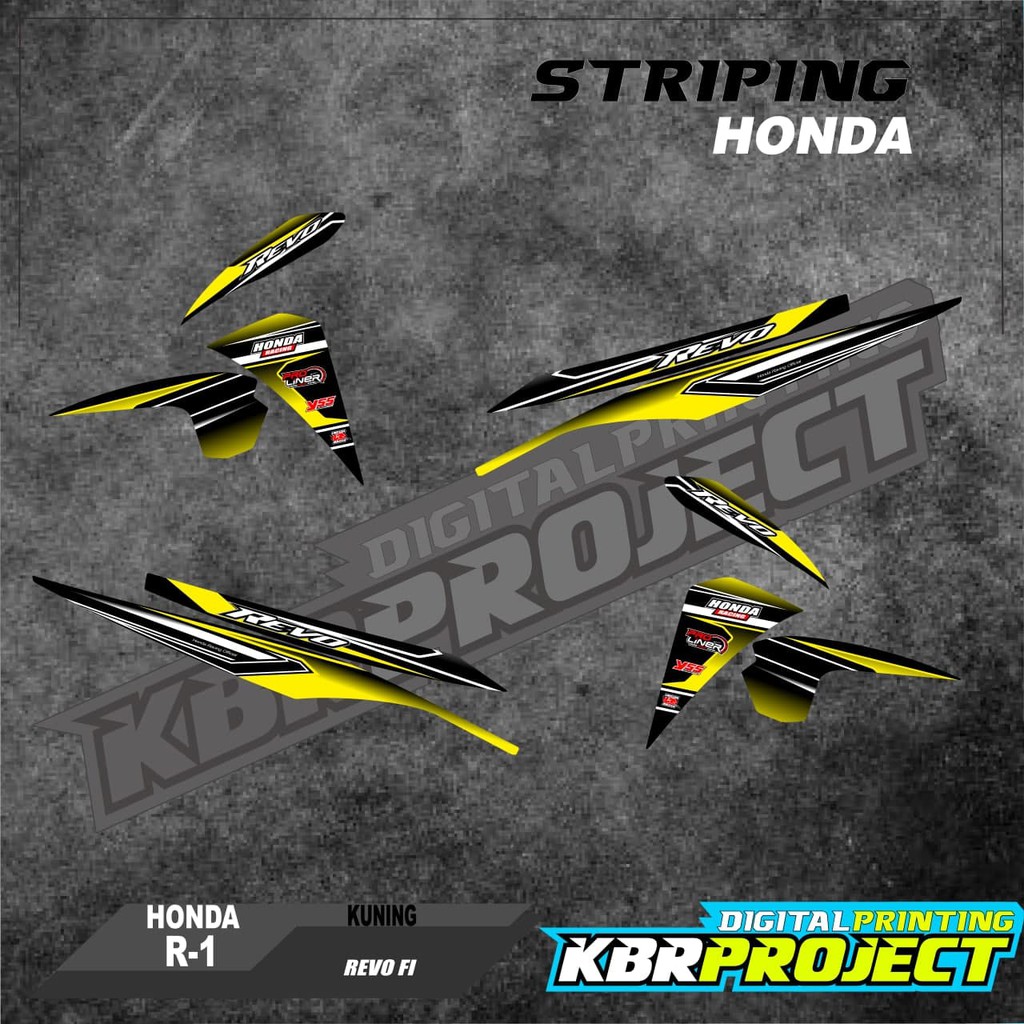 Jual revo fi striping revo fi motor honda motor sticker variasi Racing ...