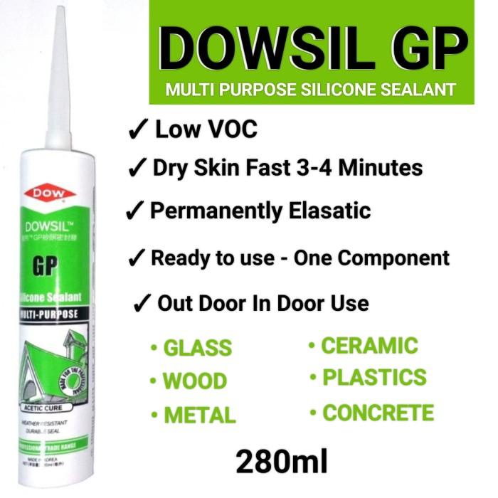 Jual Perekat Lem Kaca / Silicone Sealant Dowsil Gp 280Ml | Shopee Indonesia