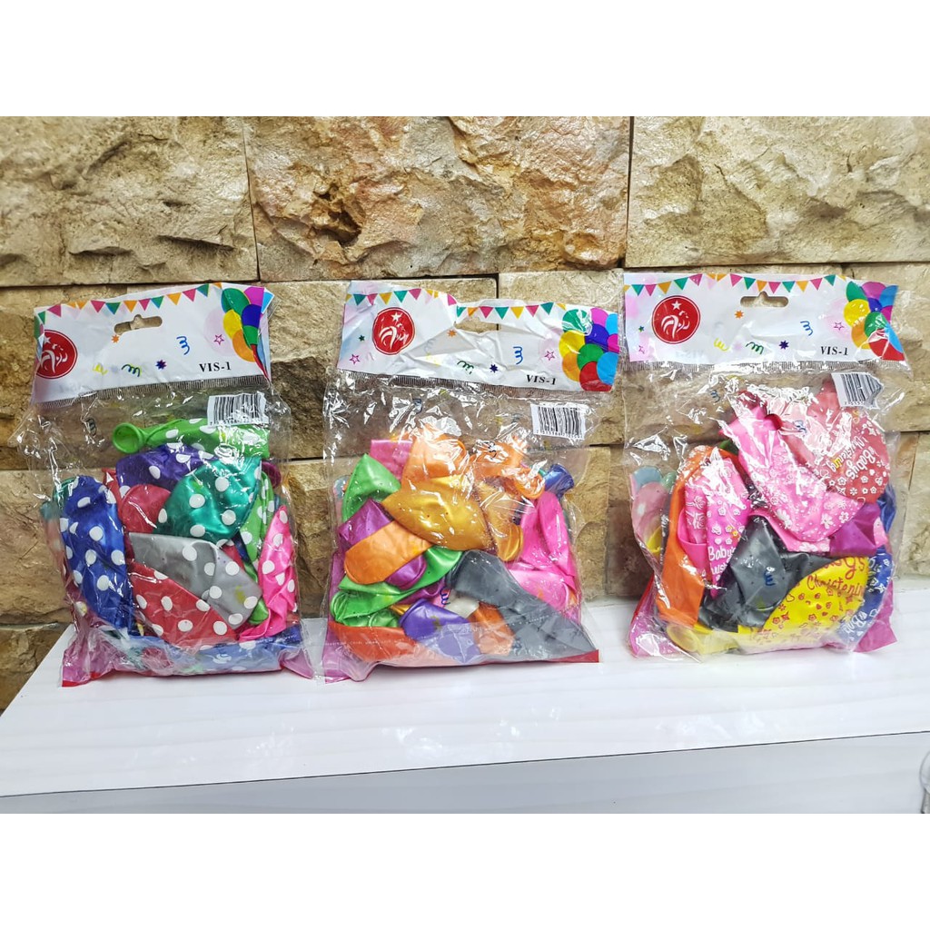 Jual Balon Latex Motif - Isi 25 Pcs | Shopee Indonesia