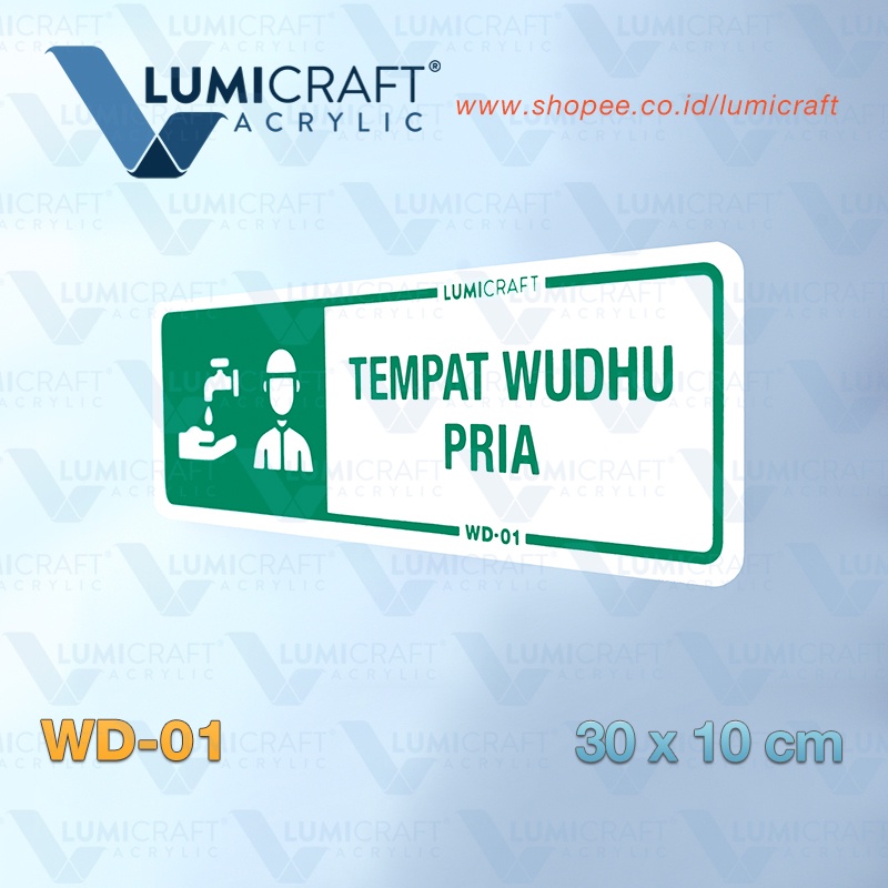 Jual Sign "Tempat Wudhu Pria" Akrilik / Lambang Wudhu Acrylic untuk ...