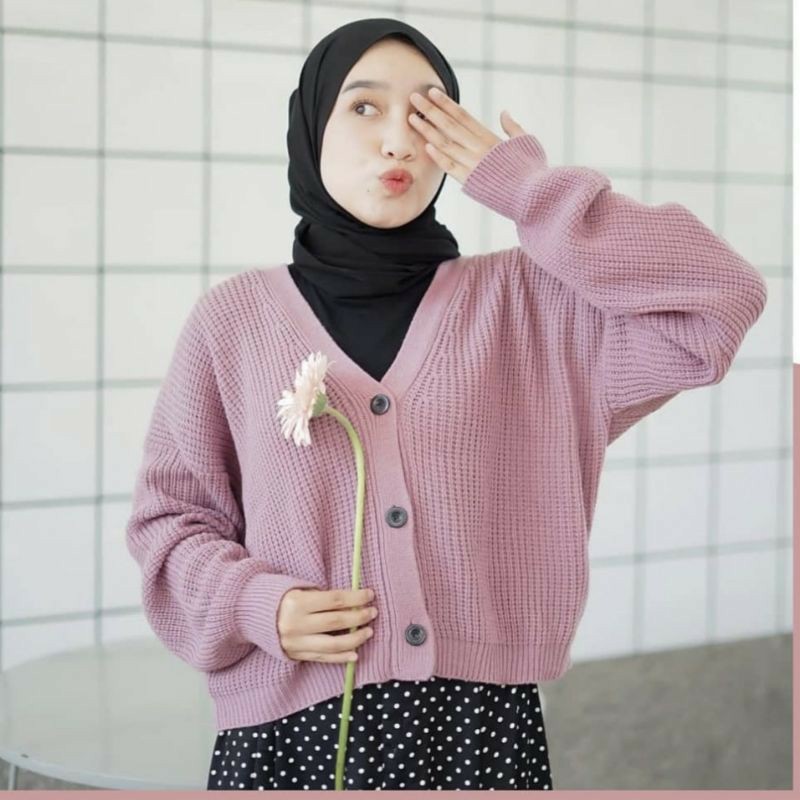Jual MALIKA CARDY OVERSIZE / malika crop cardy / rajut oversize premium /cardigan malika ...
