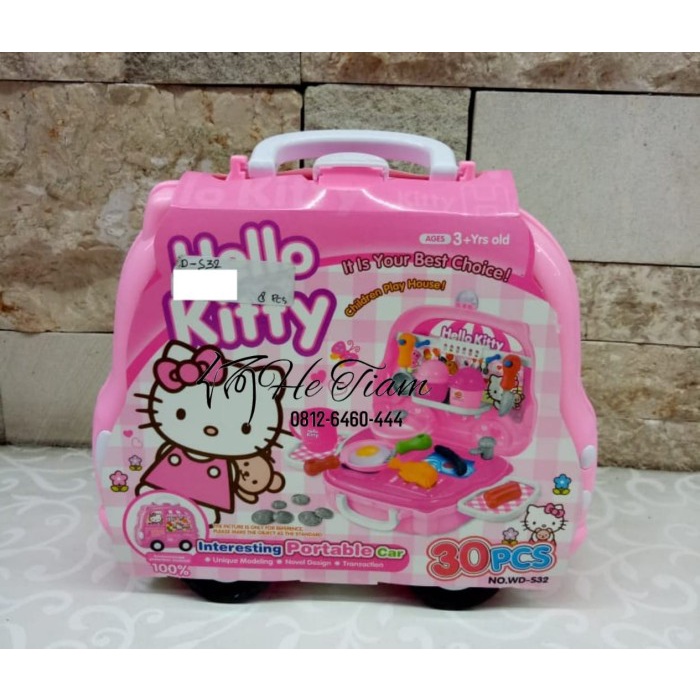 Jual Mainan Anak Kitchen koper roda Hello Kitty masak masakan/Mainan ...