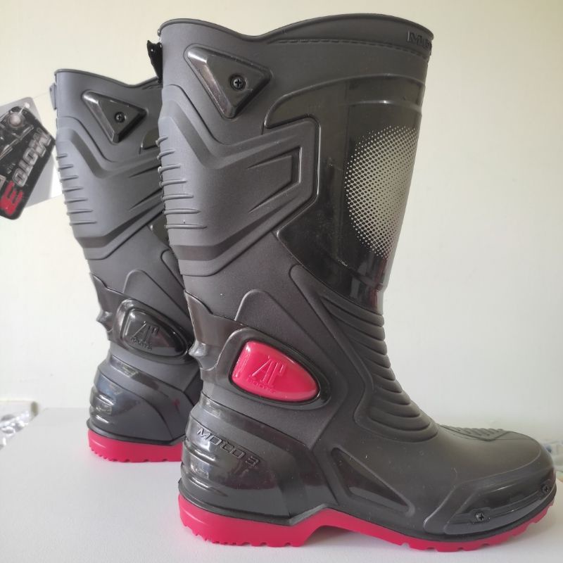 Jual AP Boots Bikers Moto 3 Sepatu Boot Hitam Merah untuk Para ...