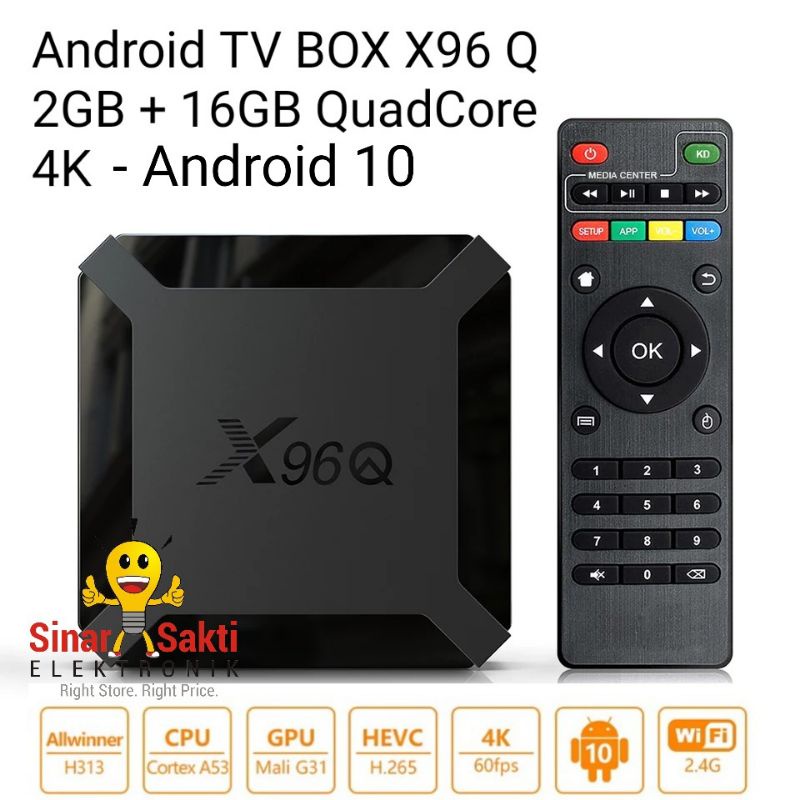 Jual Android TV BOX X96 X96q 4k Smart 2gb 16gb Android 10 2/16gb Full ...
