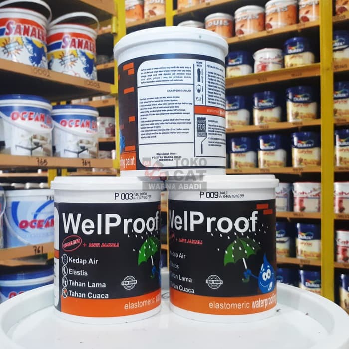 Jual CAT PELAPIS ANTI BOCOR WELPROOF 1 KG | Shopee Indonesia