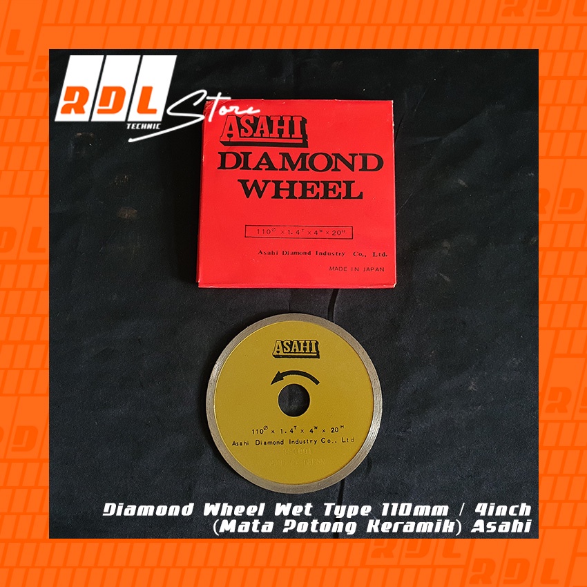 Jual Diamond Wheel Wet Type 110mm / 4inch (Mata Potong Keramik) Asahi ...
