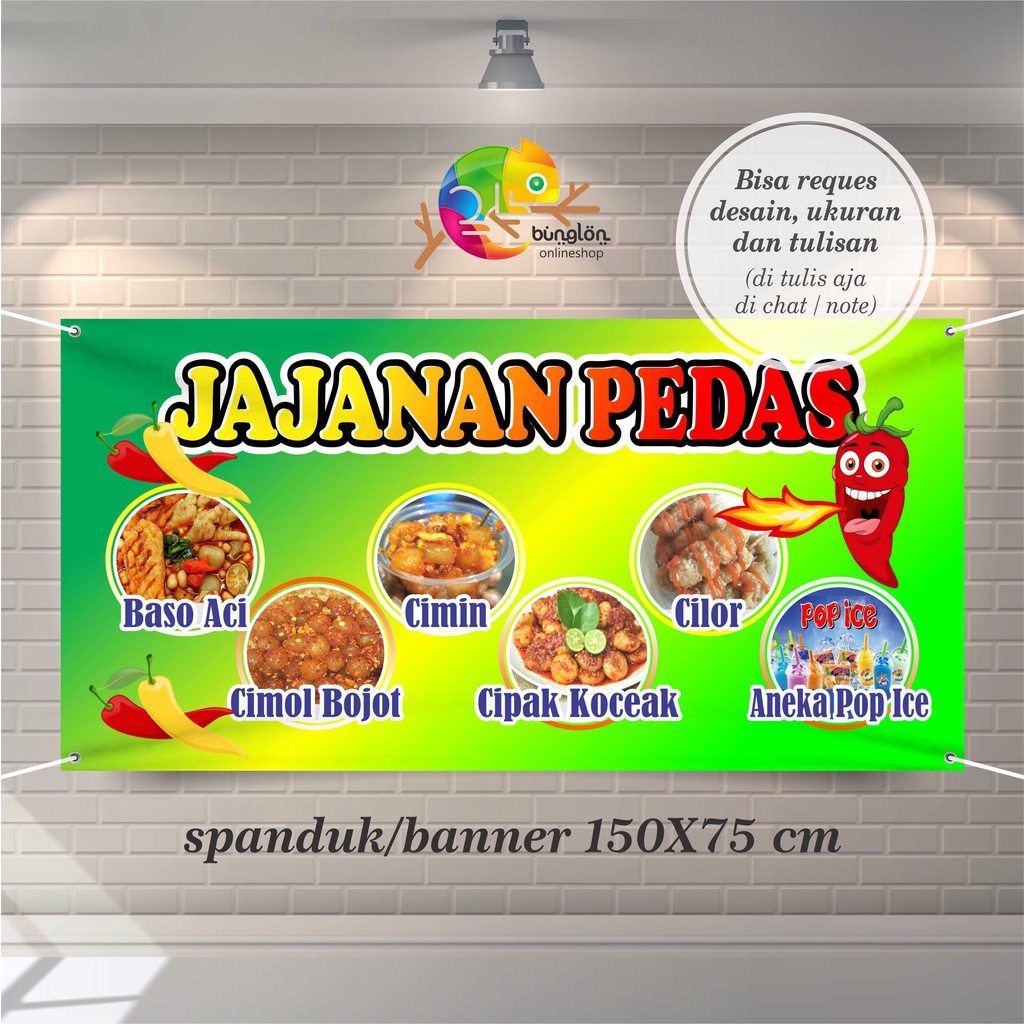 Jual Spanduk Banner Jajanan Pedas Murah Berkualitas | Shopee Indonesia