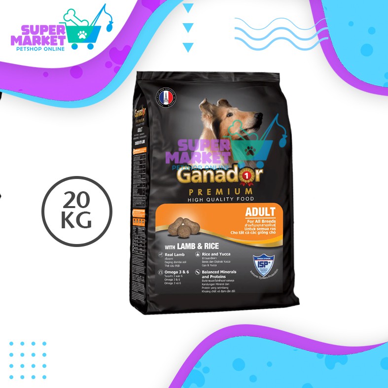 Jual GANADOR Adult Lamb & Rice 20kg | Shopee Indonesia