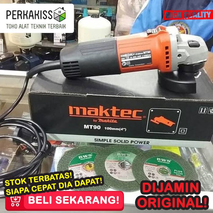 Jual Mesin Gerinda Tangan Angle Grinder Maktec Mt90 Mt 90 K315 | Shopee ...