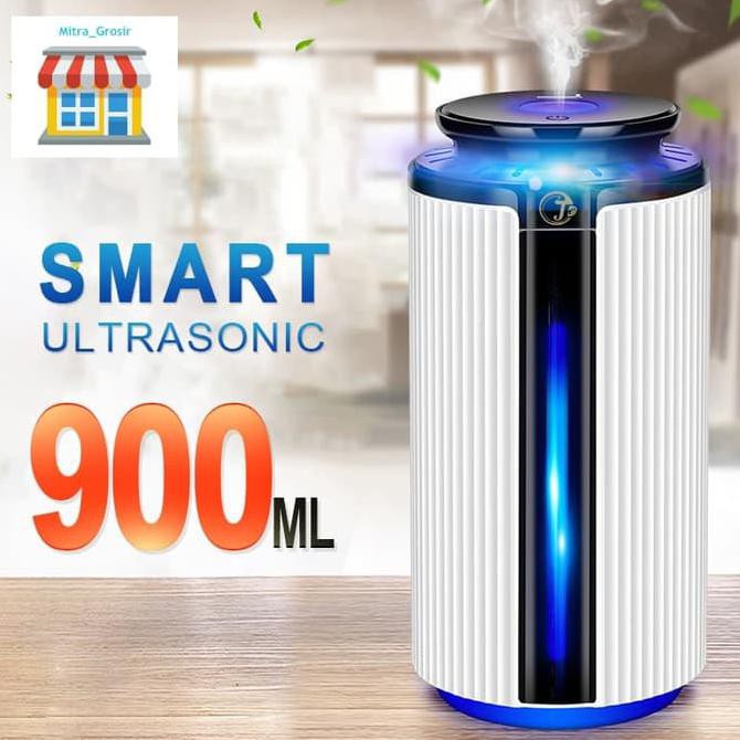 Jual Diffuser Humidifier Aromaterapi + Lampu Tidur RGB 900ml - White ...