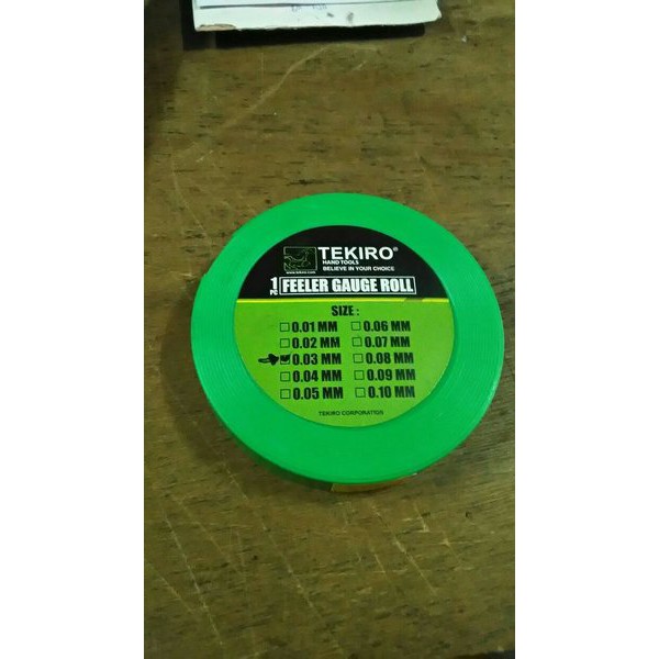 Jual tekiro feeler gauge roll alat ukur 003 MM X 13 X 5 meter | Shopee ...