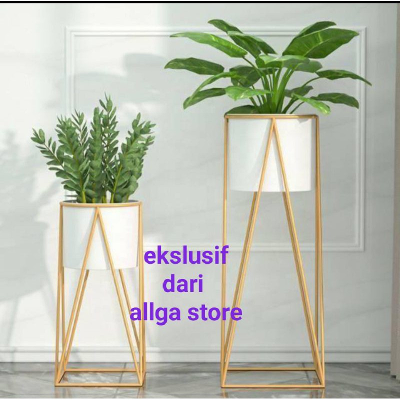 Jual STANDING POT BUNGA BESI 1SET(ISI 2PCS) | STANDING VAS | Shopee ...