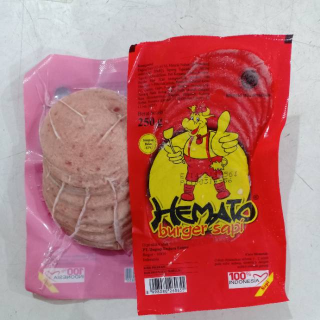 Jual HEMATO burger sapi 10s 250gr | Shopee Indonesia